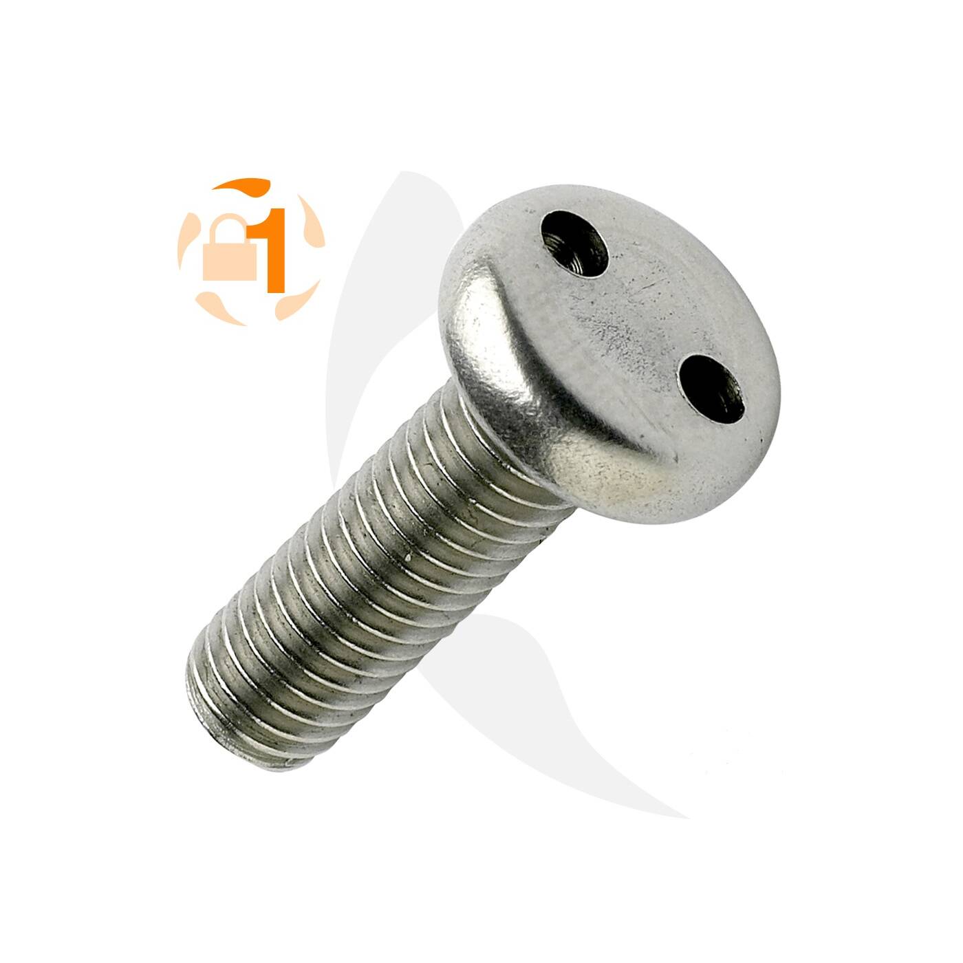 Sicherheitsschraube 2-Loch - M4 - Linsenkopf - Snake Eye - A2, € 2,38